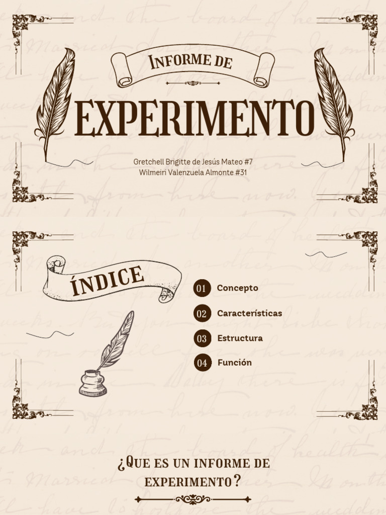 Informe de Experimento. | PDF