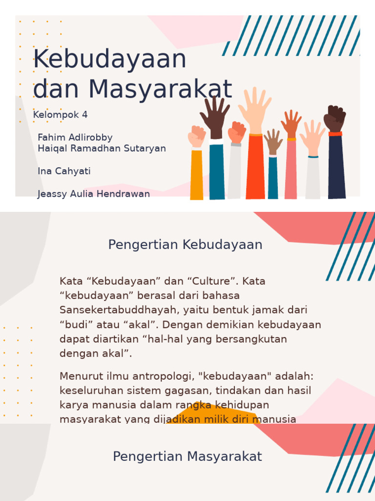 PPT Kebudayaan&Masyarakat Kel 4 | PDF
