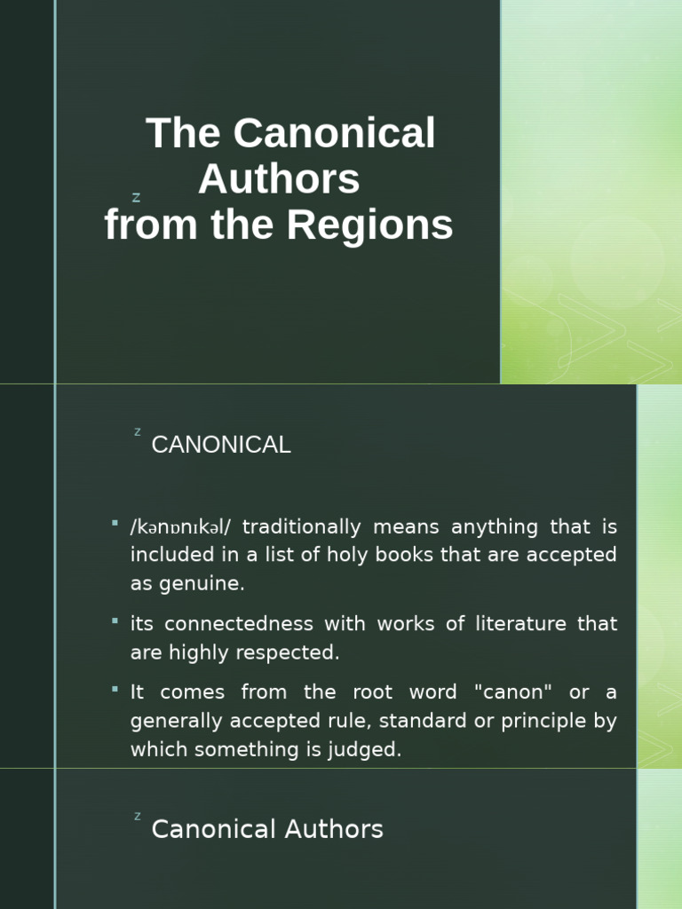 Canonical Writers | PDF