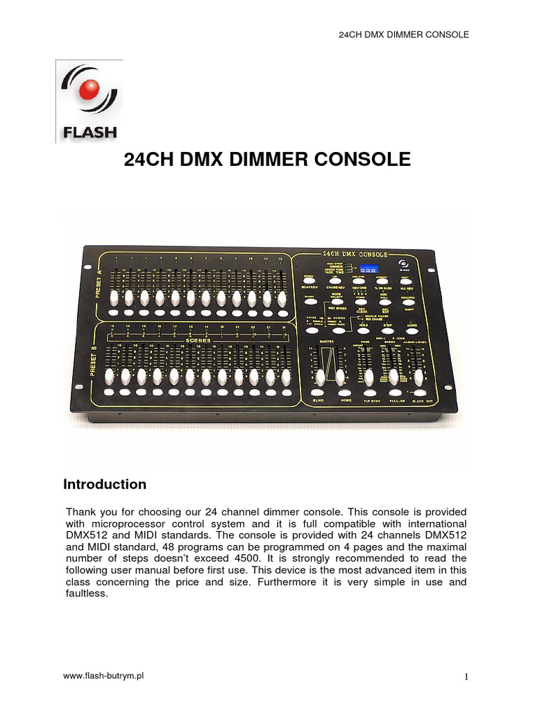 Flash 24ch DMX Dimmer en | PDF