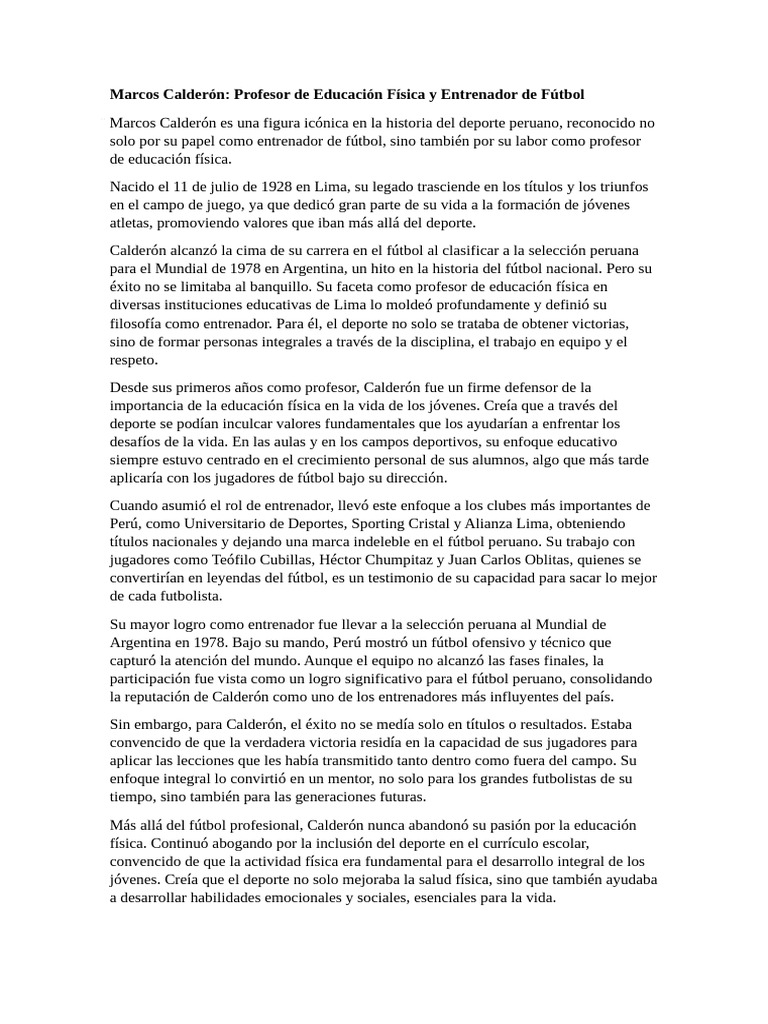 Marcos Calderón | PDF