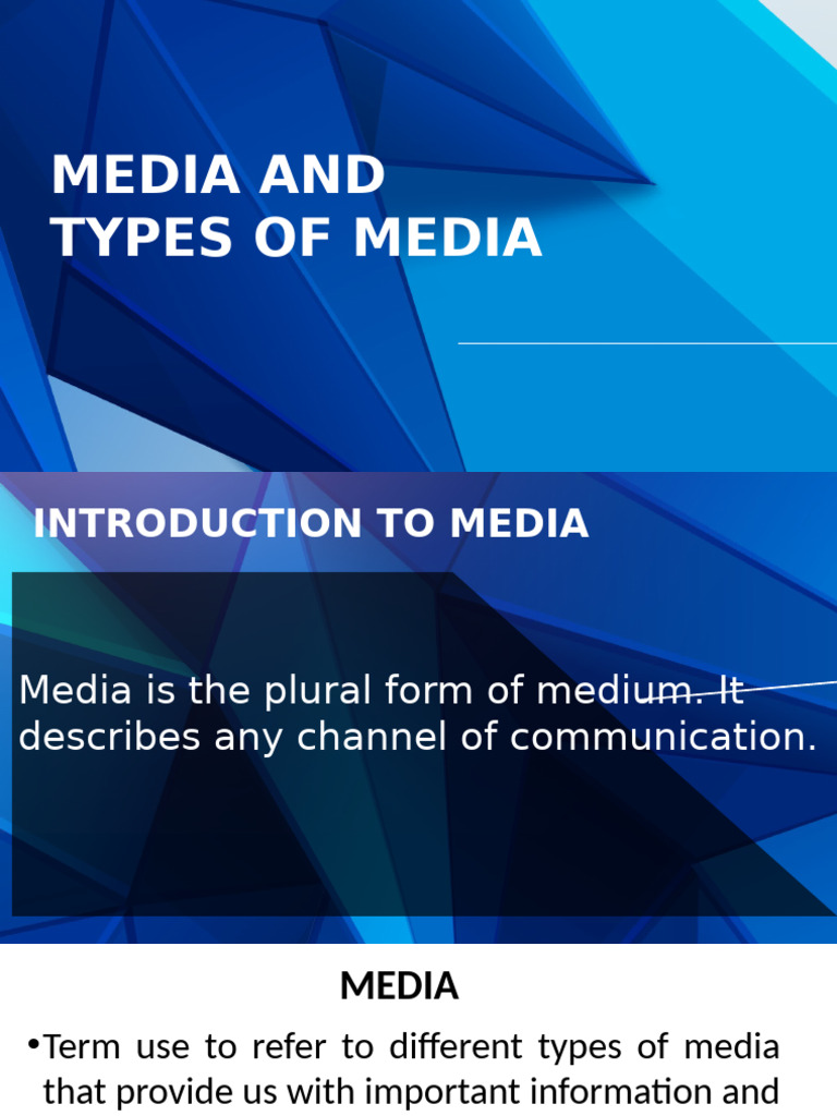 Group 3 Types of Media | PDF