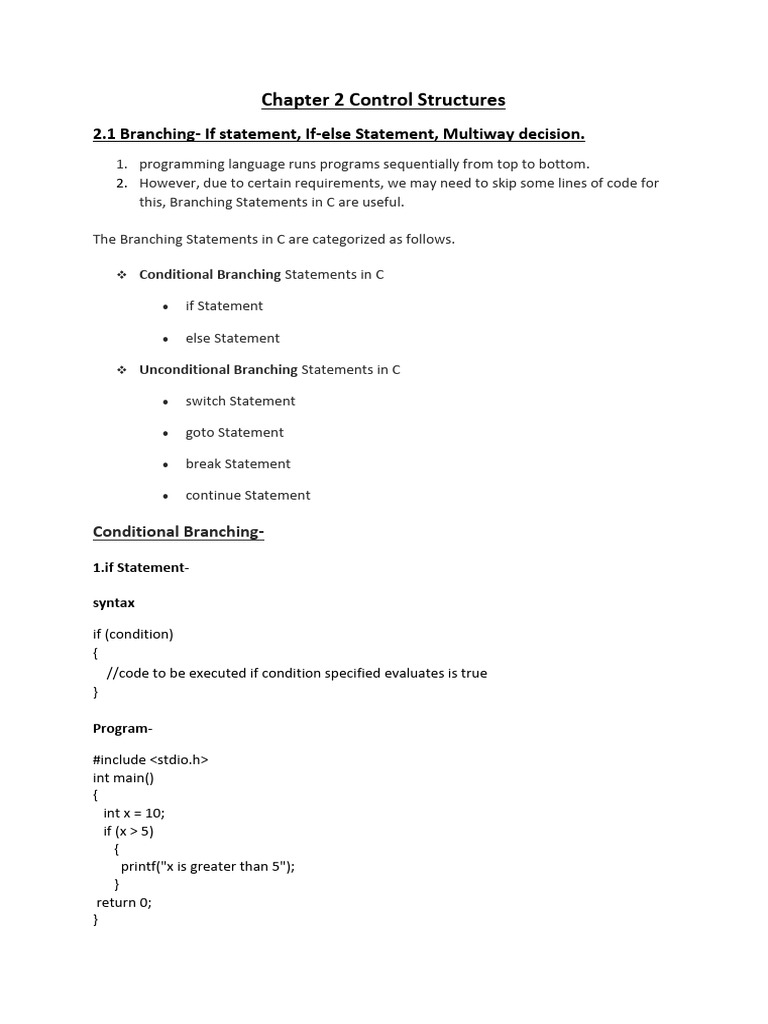 Chapter 2 Control Structures DDJ | PDF | Control Flow | Computers