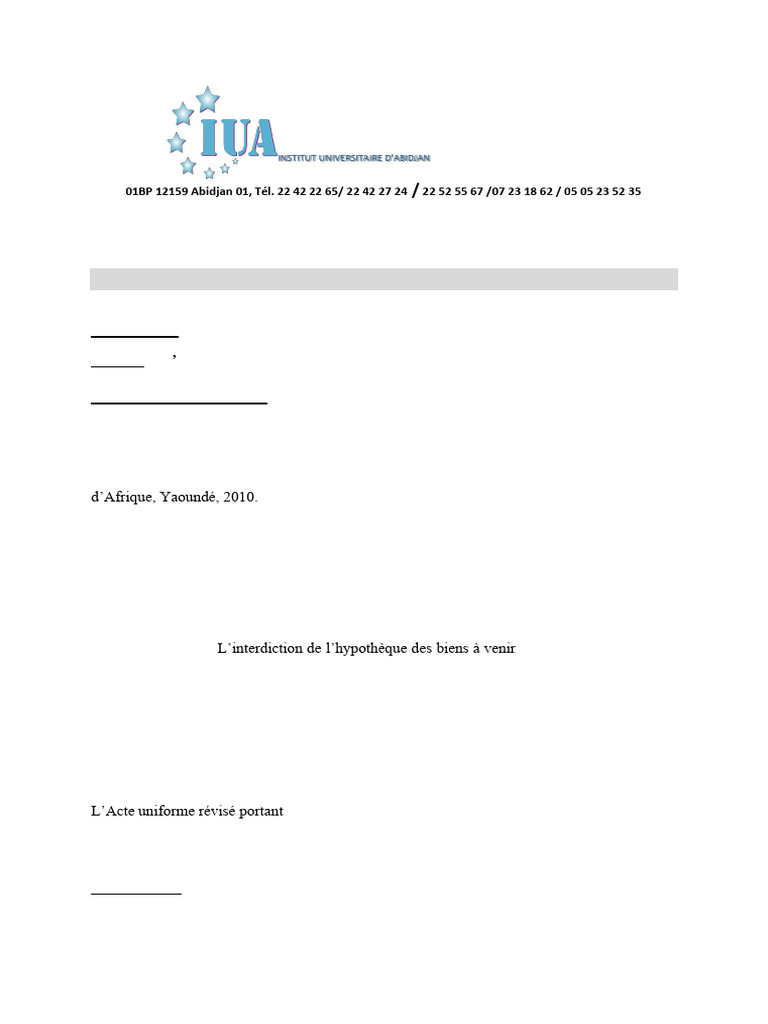 Fiche 5 Les Hypotheques-1 | PDF