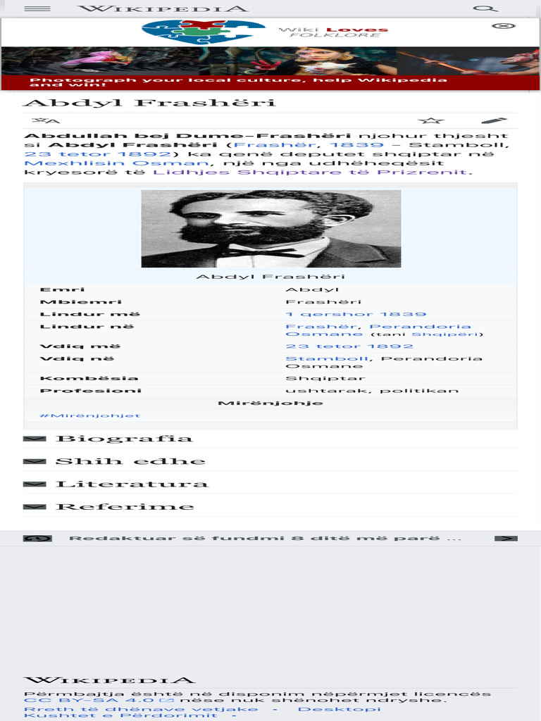Abdyl Frashëri - Wikipedia | PDF