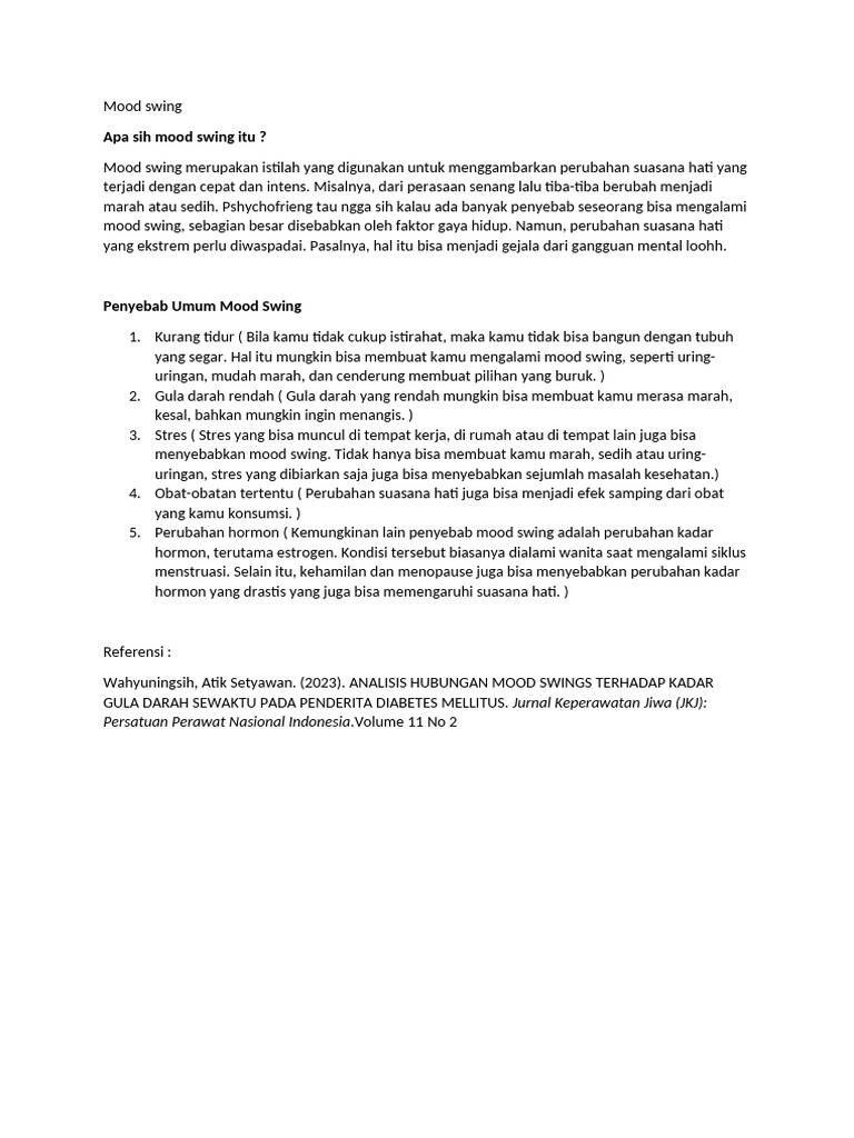 Mood swing | PDF