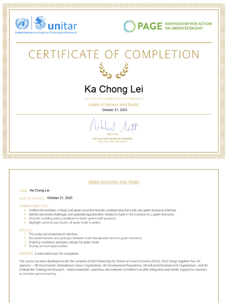 Certificate of Completion 2 | PDF