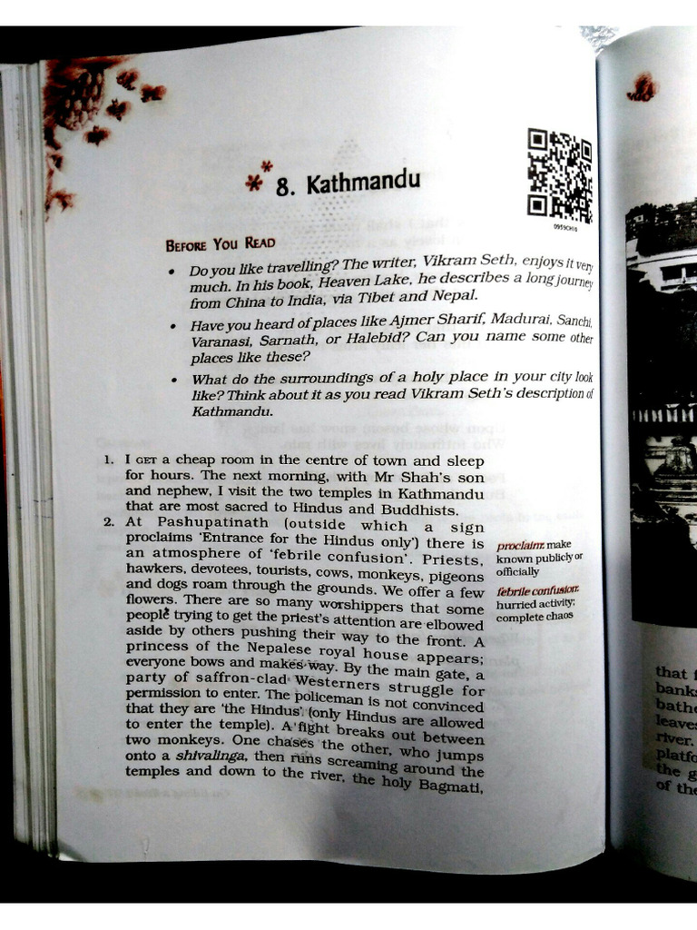 Class 9 English Chapter 8 Kathmandu | PDF