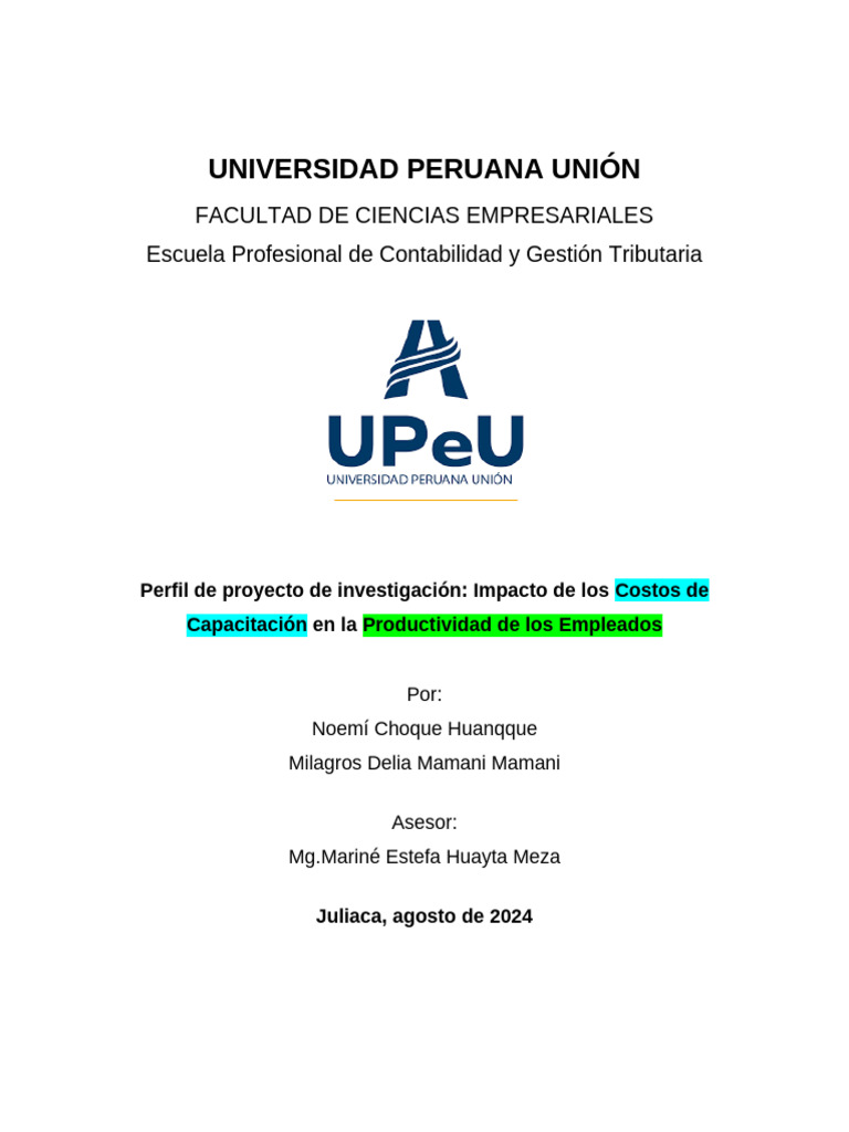 U1 - s2 - GT - Autónoma - Plantilla Perfil Proyecto 2024 Noemi | PDF | Muestreo (Estadísticas ...