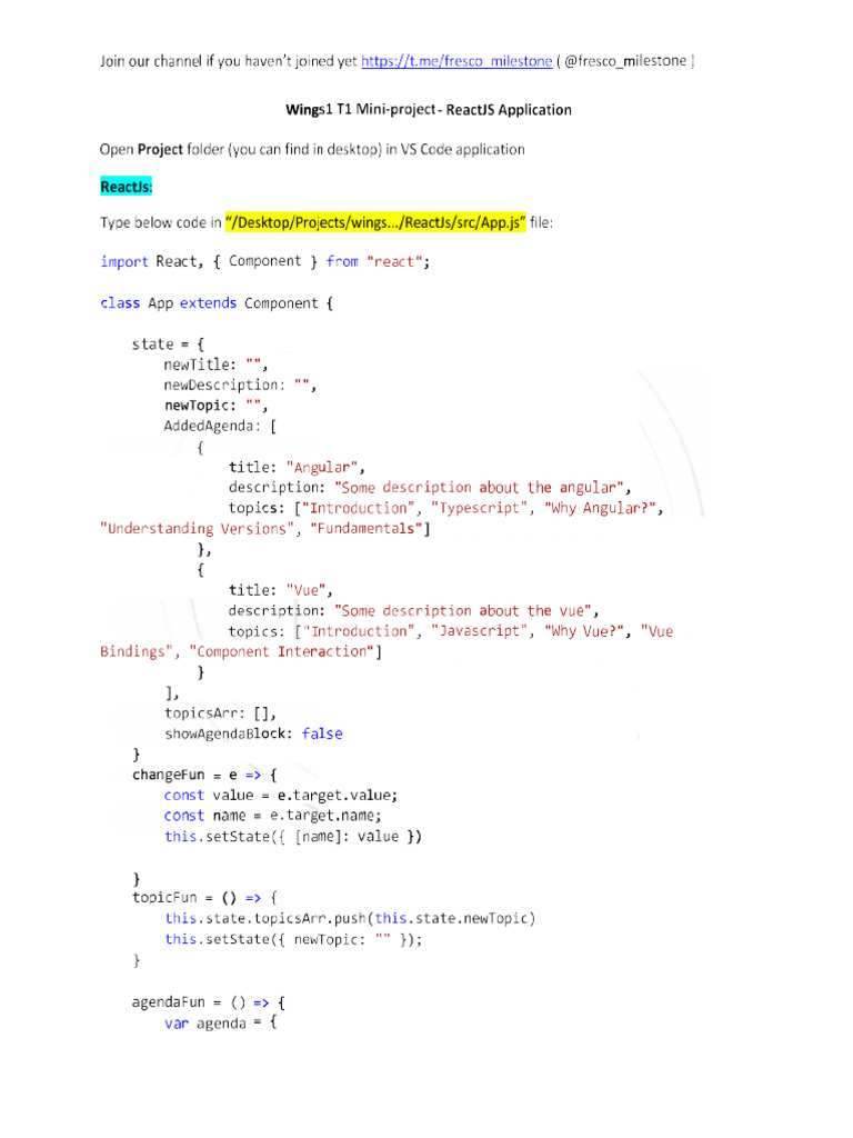 Wings1 T1 ReactJS Application (62636) | PDF