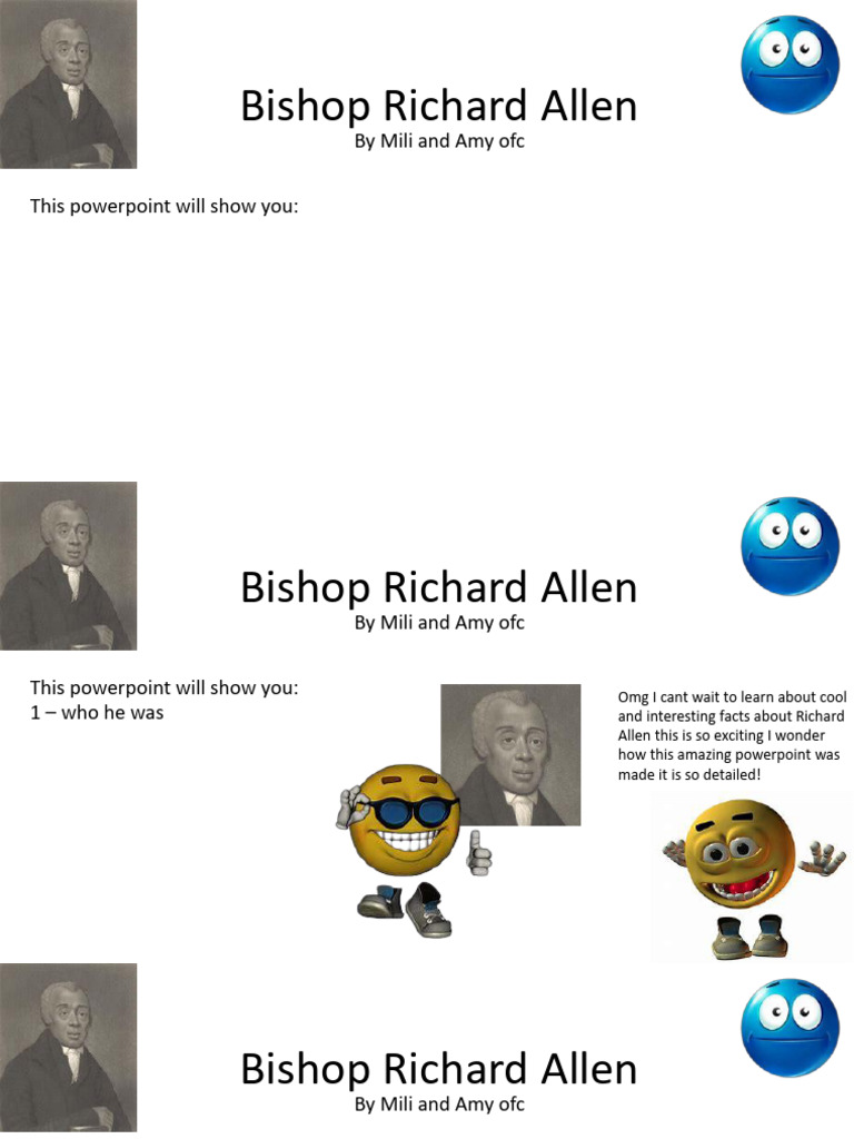 RE Bishop Richard Allen | PDF | Protestantism | Religion & Spirituality