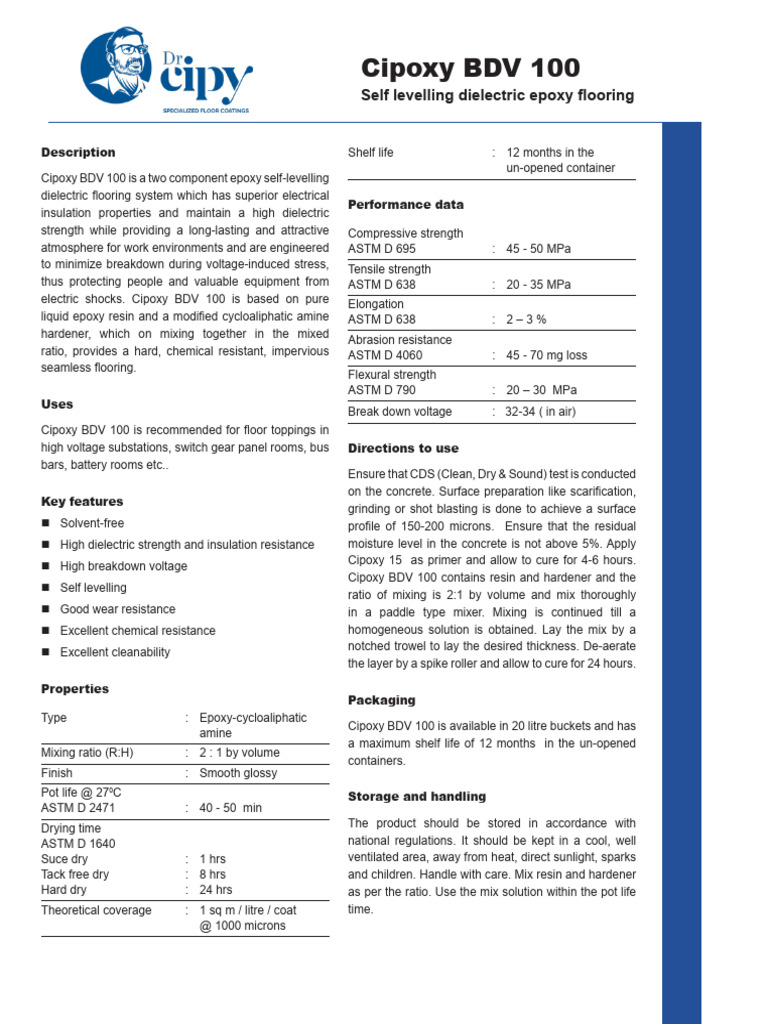 Cipoxy BDV 100 | PDF