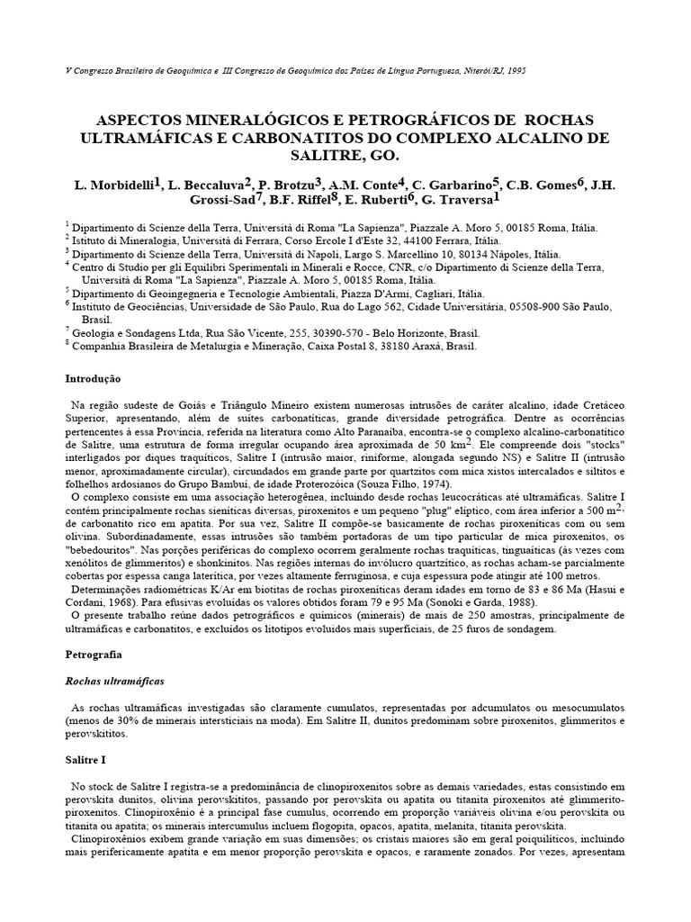 Aspectos Mineralógicos E Petrográficos de Rochas Ultramáficas E ...