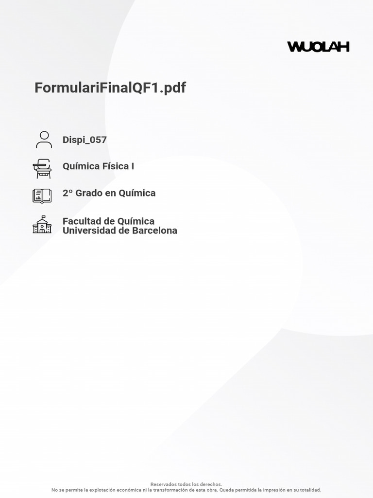 Formulari Final QF1 | PDF