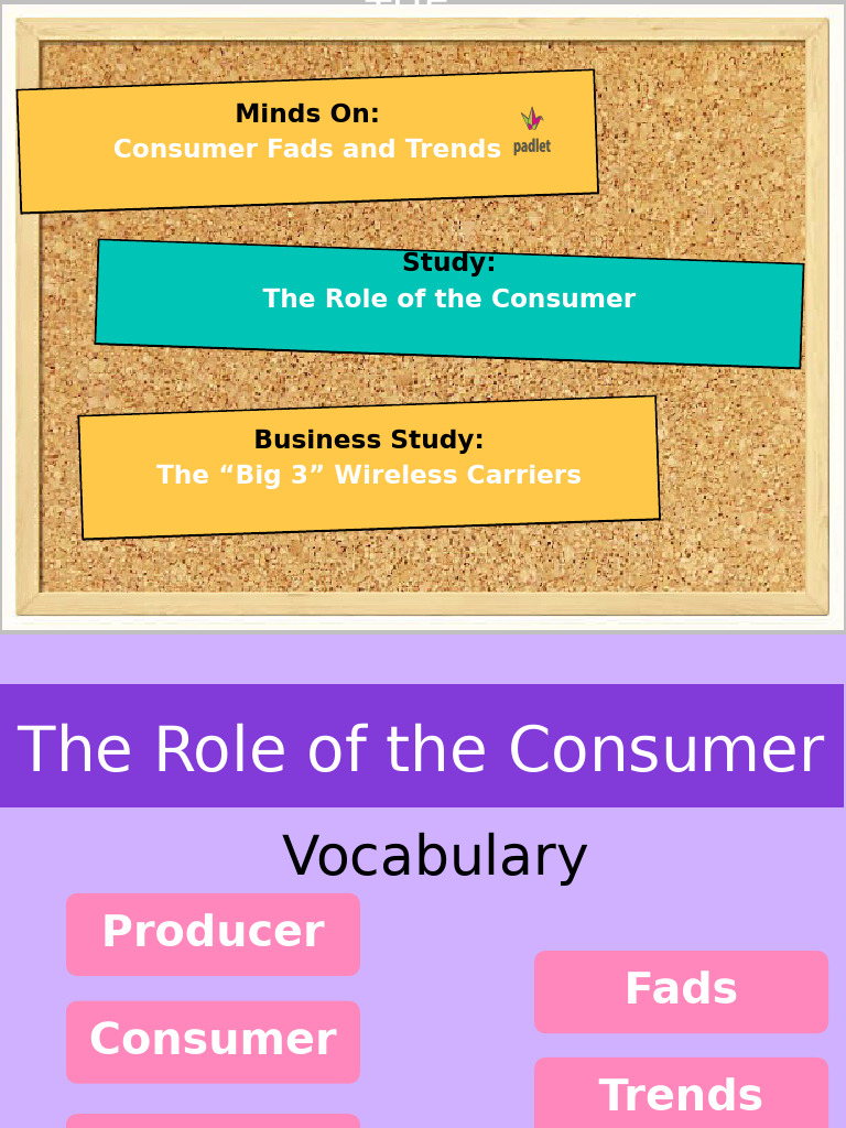 BBI2O Student Notebook: The Role of The Consumer | PDF