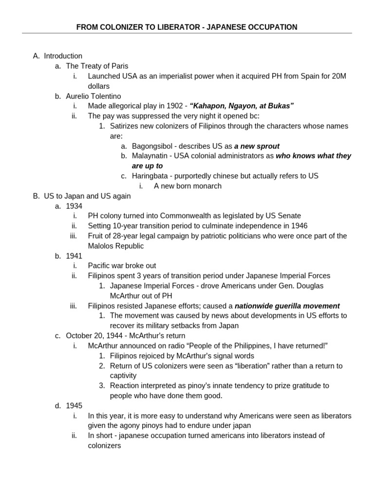 From Colonizer To Liberator - Japanese Occupation | PDF