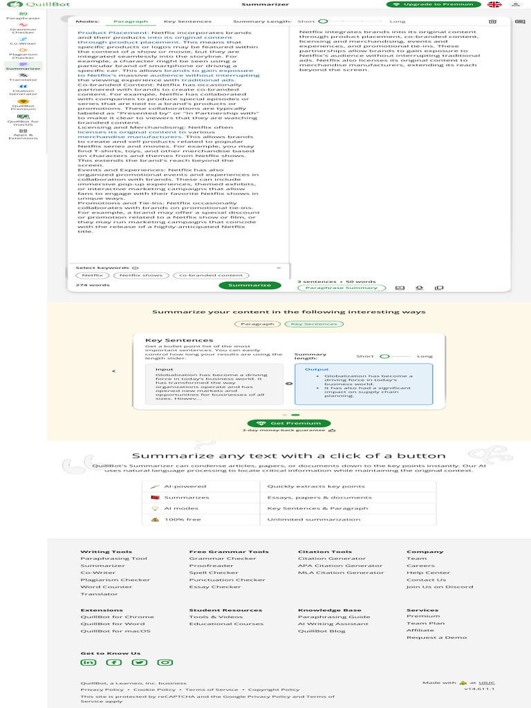 Text Summarizer QuillBot AI | PDF
