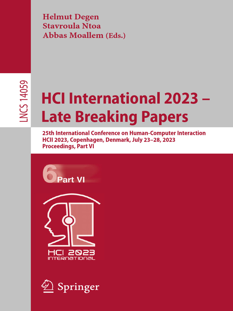 HCI International 2023 - Late Breaking Papers: Helmut Degen Stavroula ...