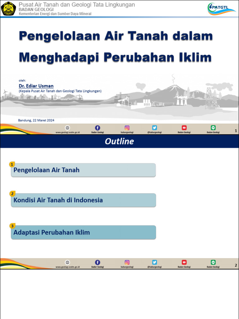Materi Webinar Teknik Geofisika ITS - Tantangan Pengelolaan Air Tanah Dalam Menghadapi Perubahan ...