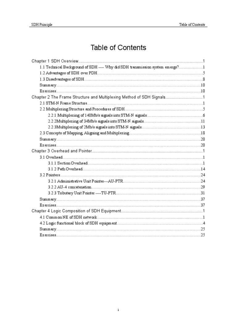 Basics of SDH | PDF | Computer Network | Telecommunication