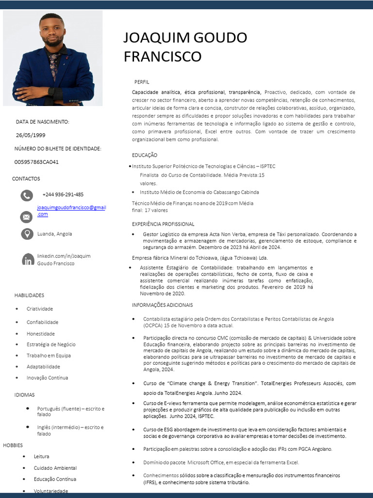 Cv Joaquim Francisco | PDF