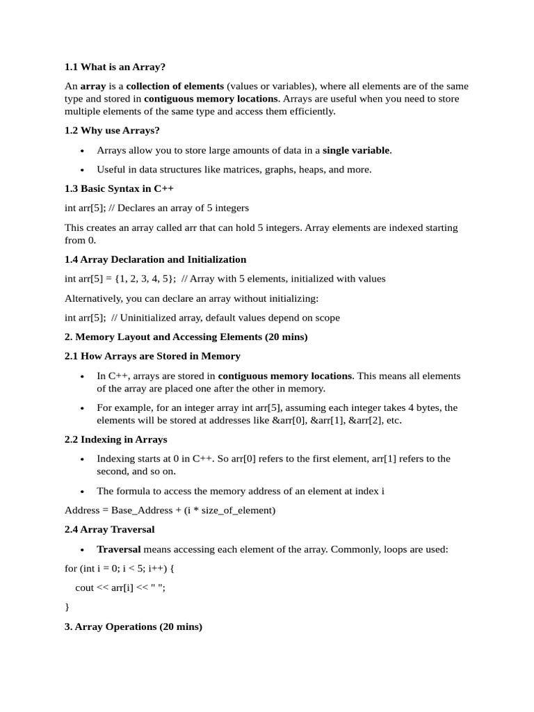 Arrays | PDF | Integer (Computer Science) | Software Development Arrays | PDF | Integer (Computer Science) | Software Development