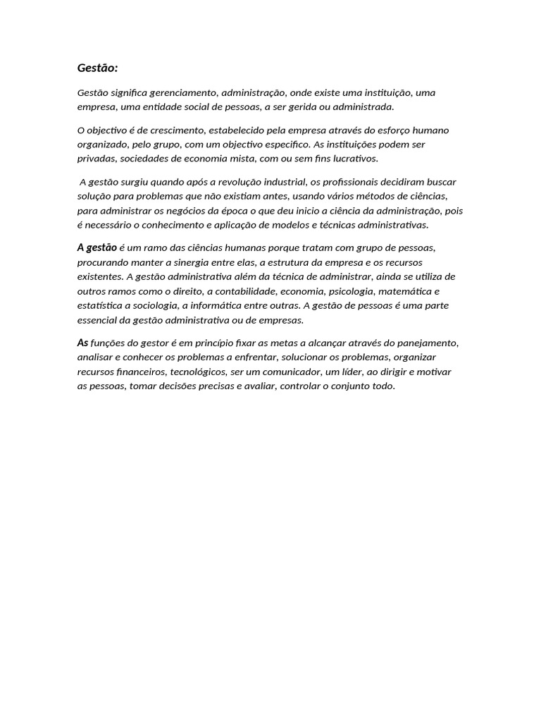 Gestão | PDF