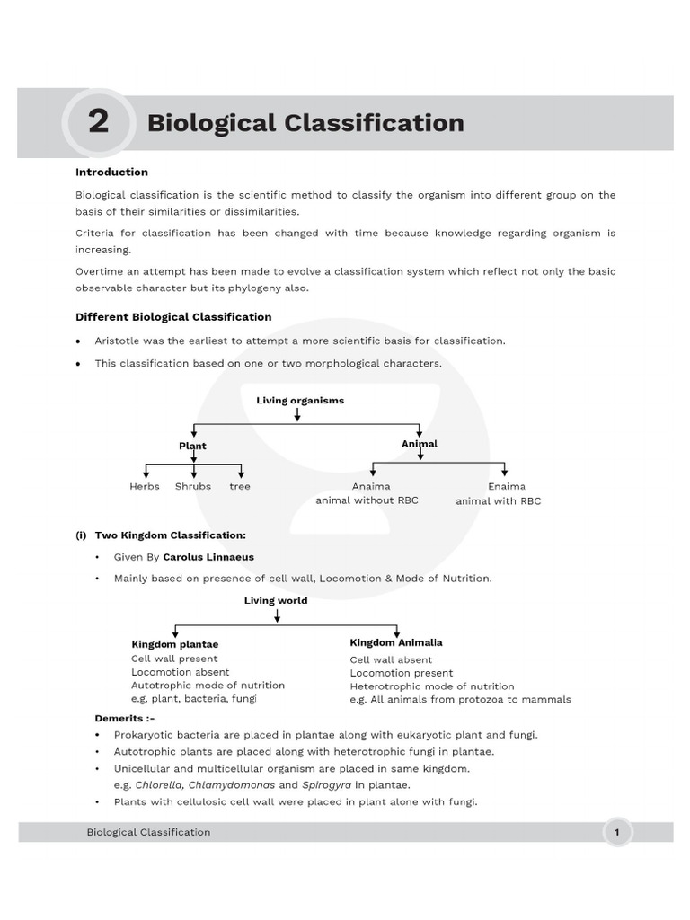 Biological Classification | PDF