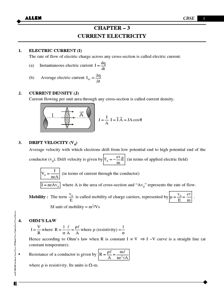 3-Current Electricity | PDF
