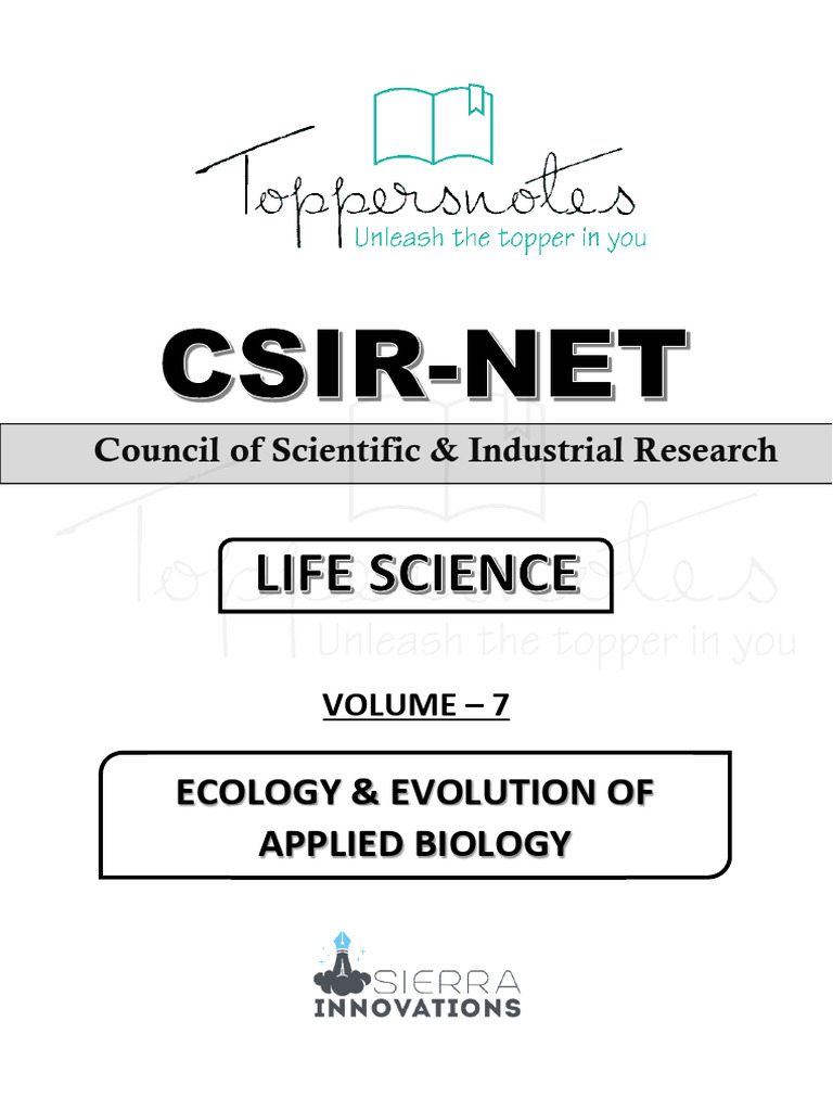 7.CSIR Life Science Sample Ecology Evolution or Applied Biology | PDF