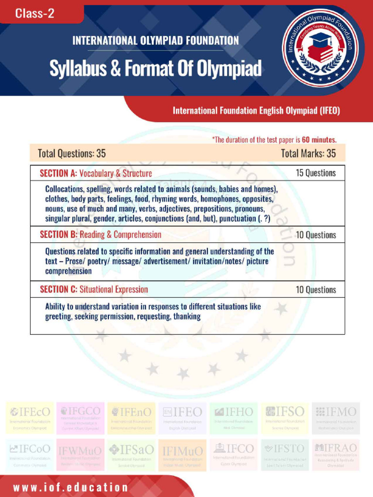 IFEO-Syllabus-Class-2 | PDF