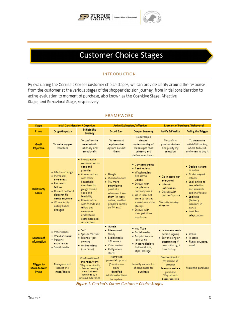 Customer Choice Stages - Corrinas Corner | PDF