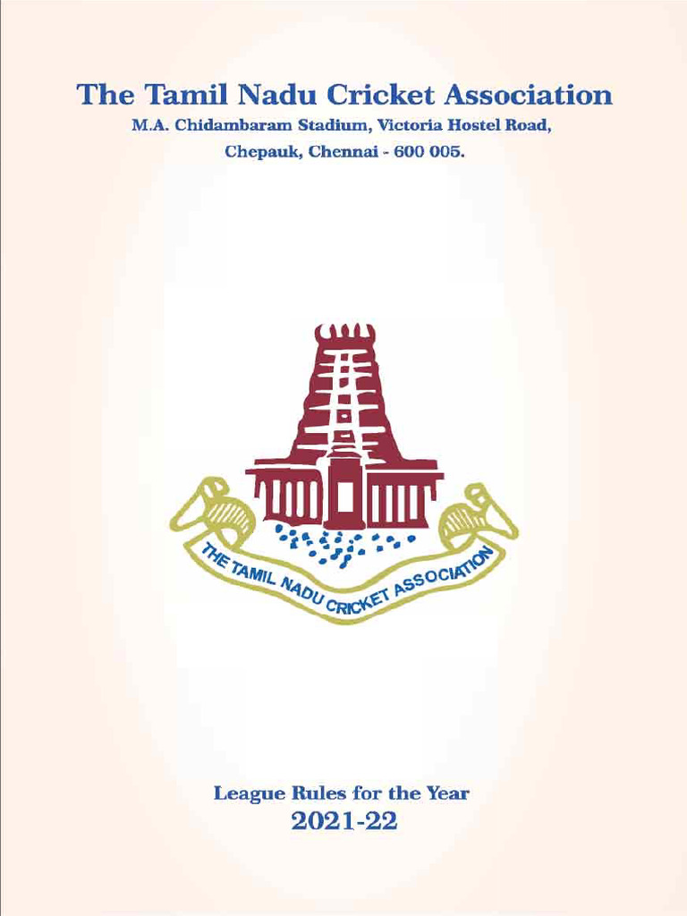 Tnca League Rules | PDF