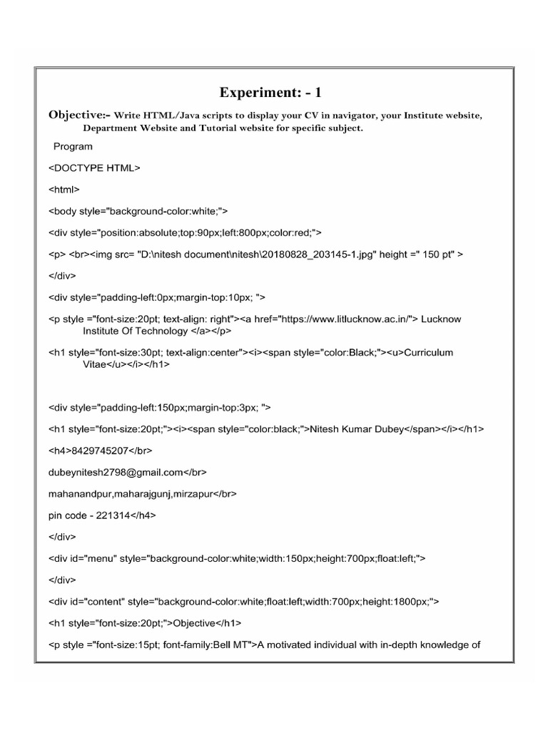 Web Tech Programs | PDF