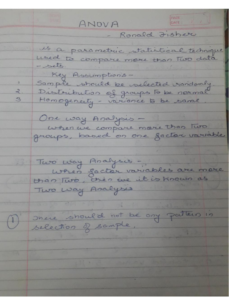 ANOVA - One way n two way | PDF