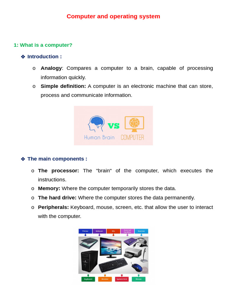 Computer and Operating System - Copie | PDF