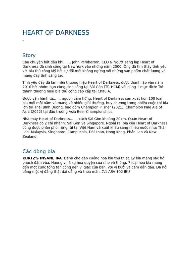 Heart of Darkness | PDF
