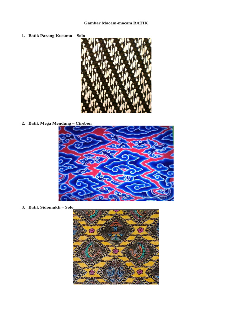 Gambar Macam Batik | PDF