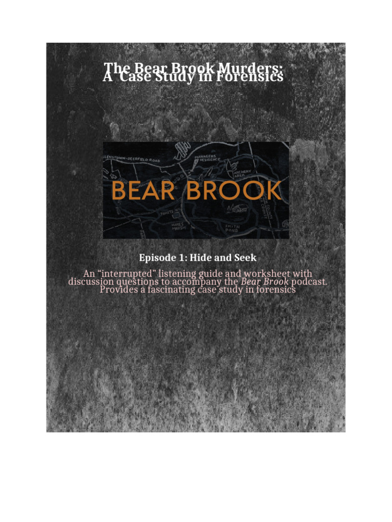 The Bear Brook Murders: A Case Study in Forensics | PDF