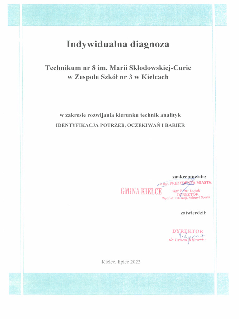 Diagnoza TCH8 | PDF