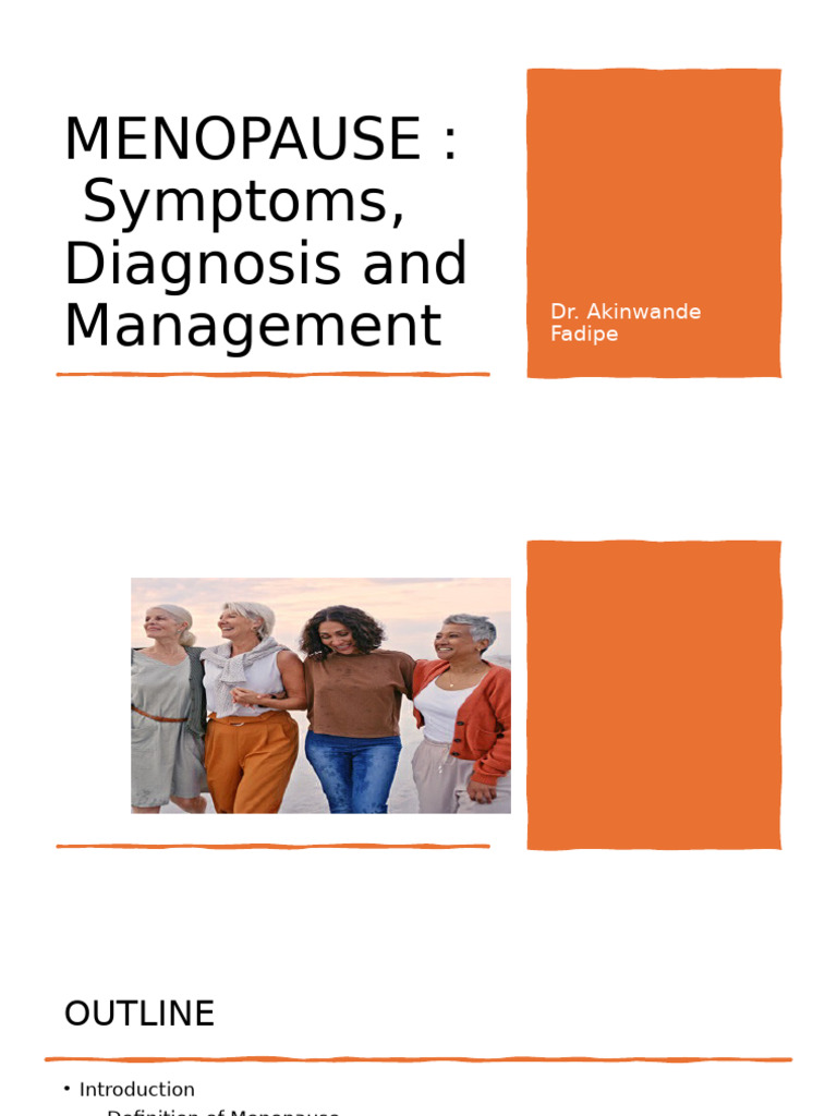 Menopause - Symptoms, Diagnosis and Management | PDF