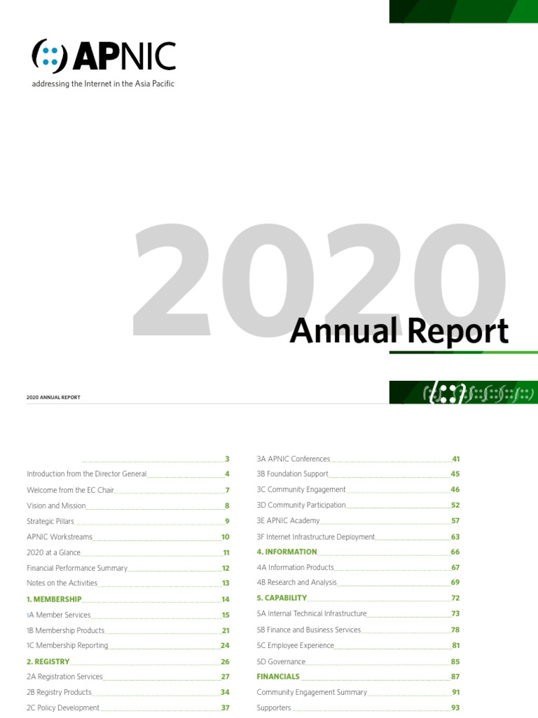 APNIC 2020 Annual Report | PDF