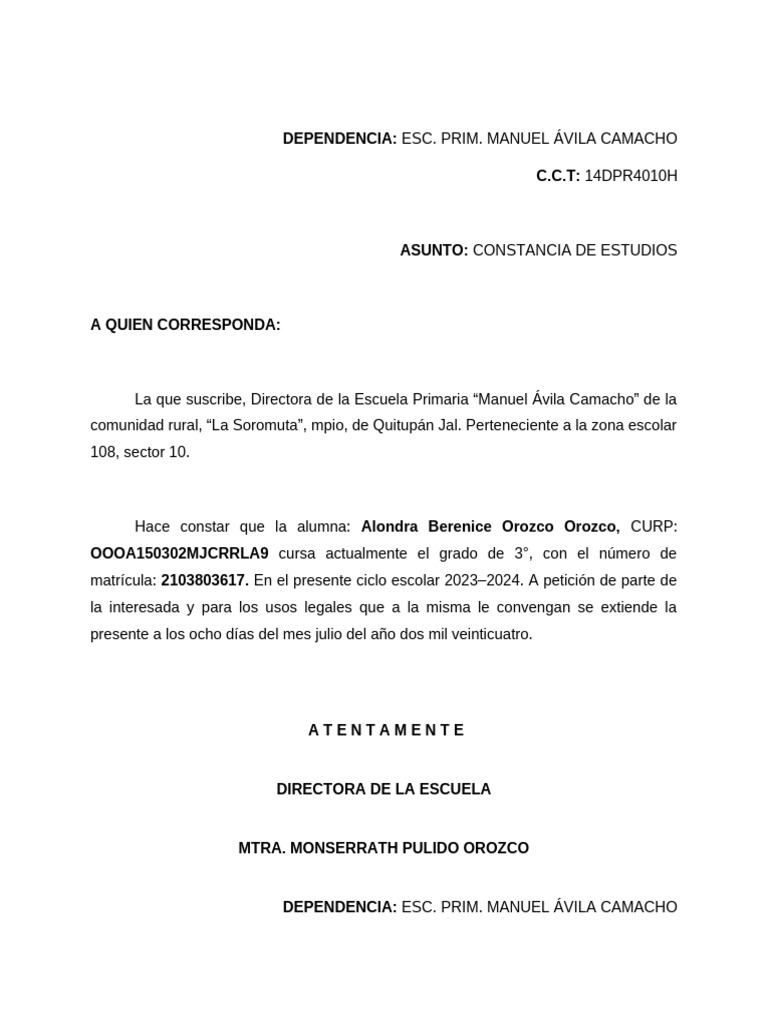 Constancias Parte 2 | PDF