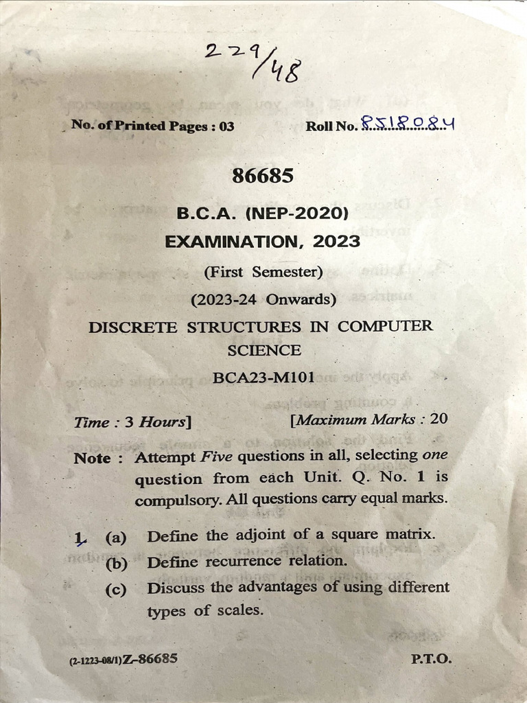 Discrete structure in cs | PDF