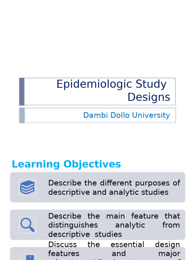 Epidemiologic Study Design | PDF