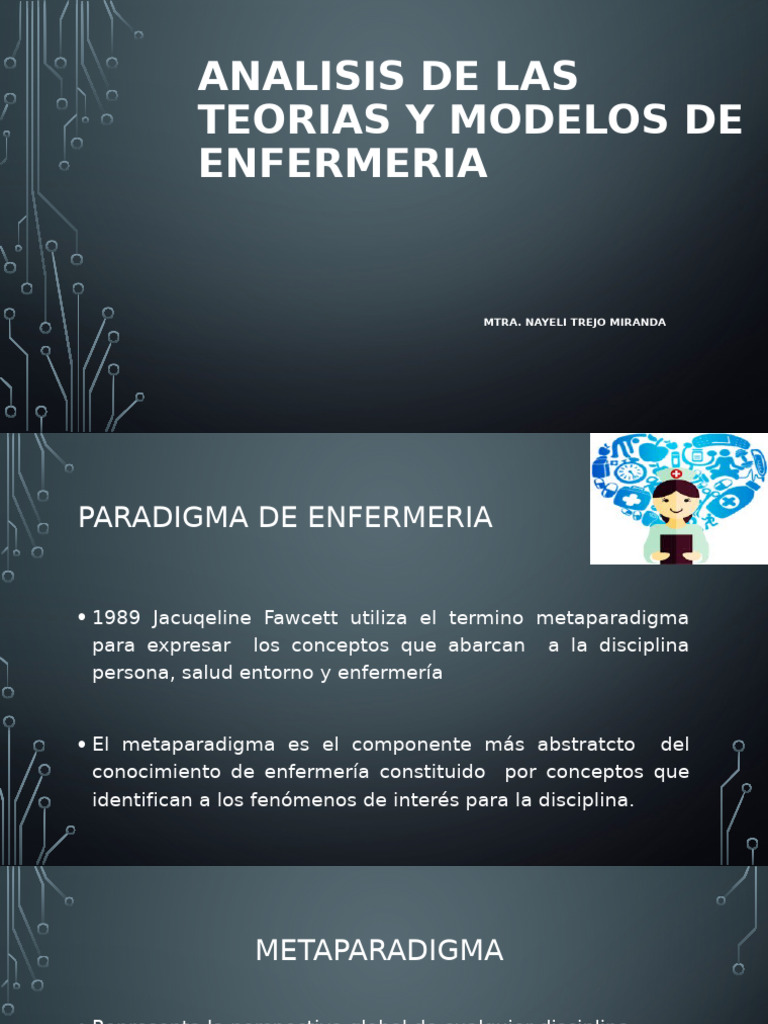 Analisis de Las Teorias y Modelos de Enfermeria | PDF