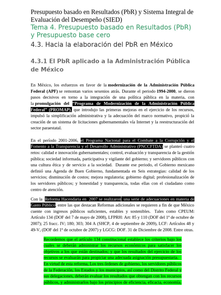 4.3. Hacia La Elaboración Del PBR en México | PDF