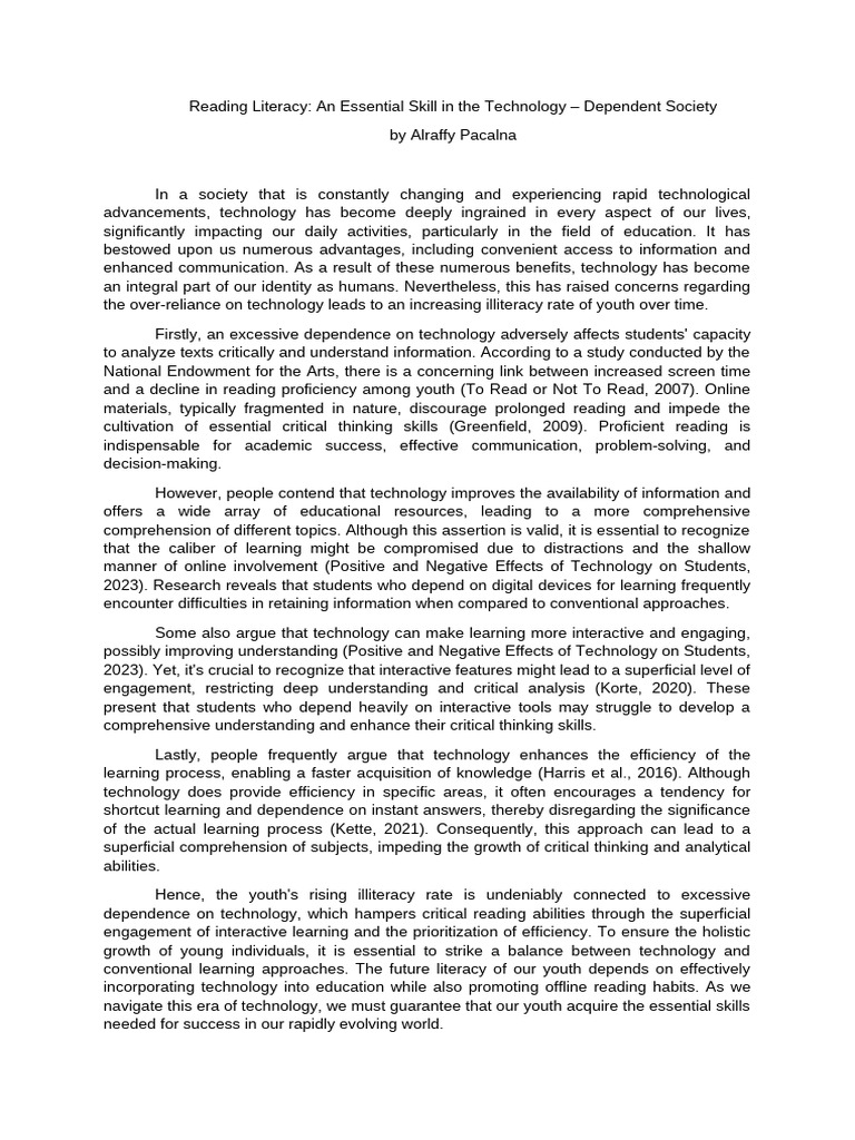 Reading Literacy | PDF