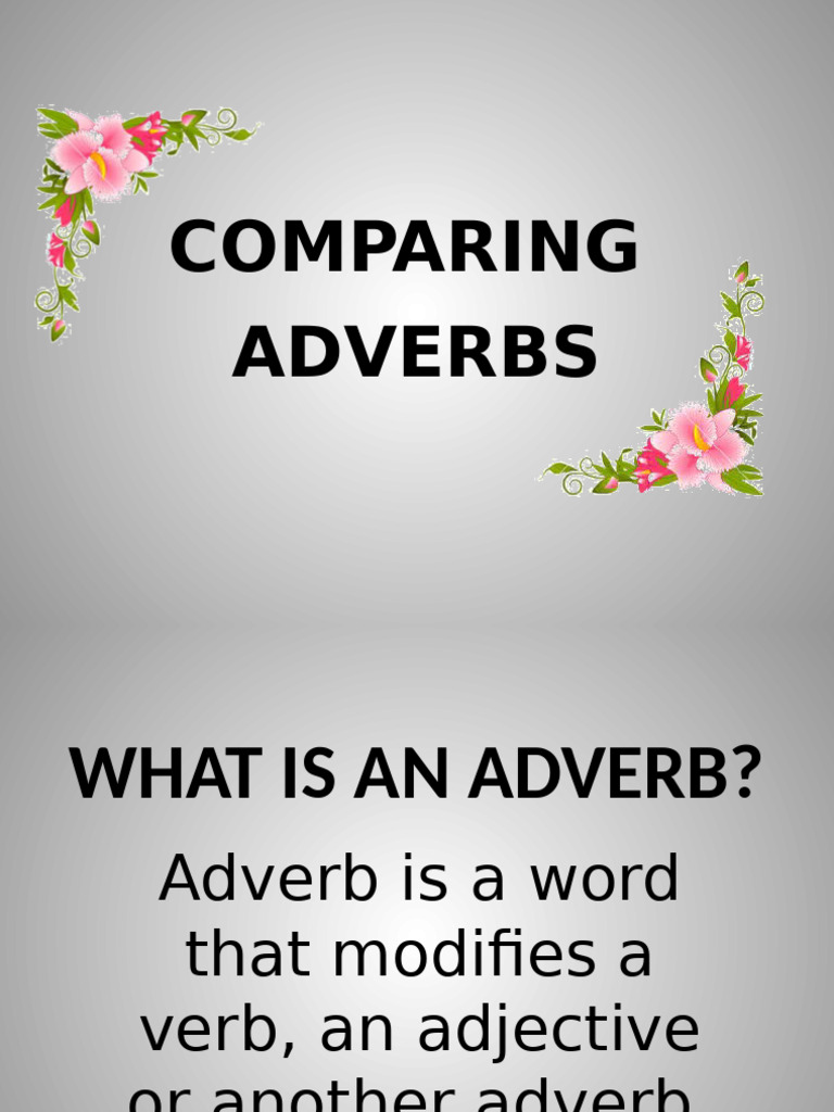 Comparingadverbs 150219164659 Conversion Gate02 | PDF
