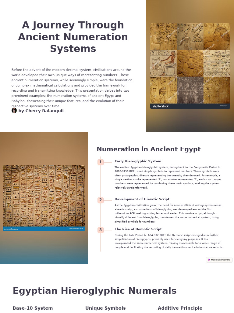 A Journey Through Ancient Numeration Systems Pdf